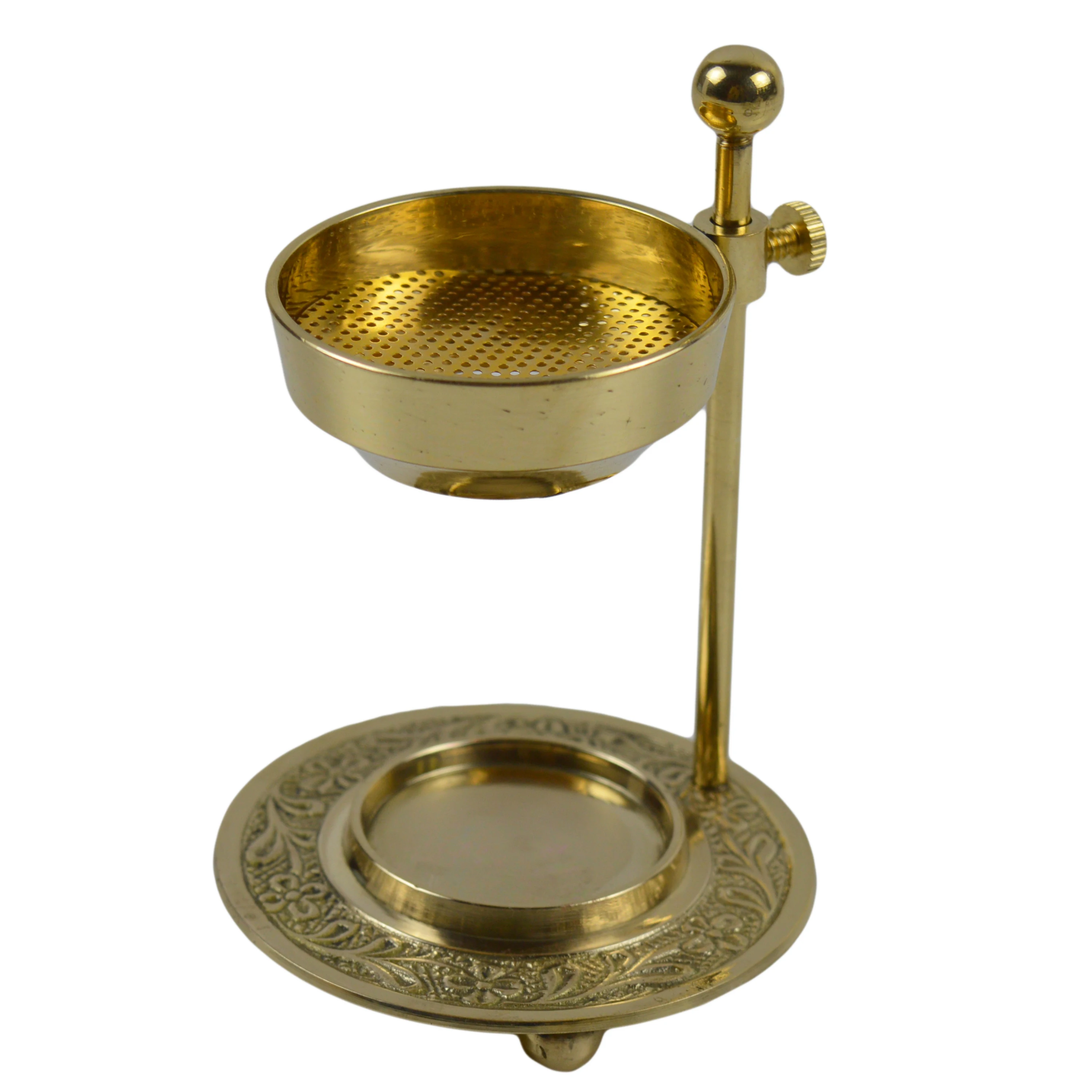 Antique Brass Incense Holder Stand With Wooden Handle Incense Stick ...