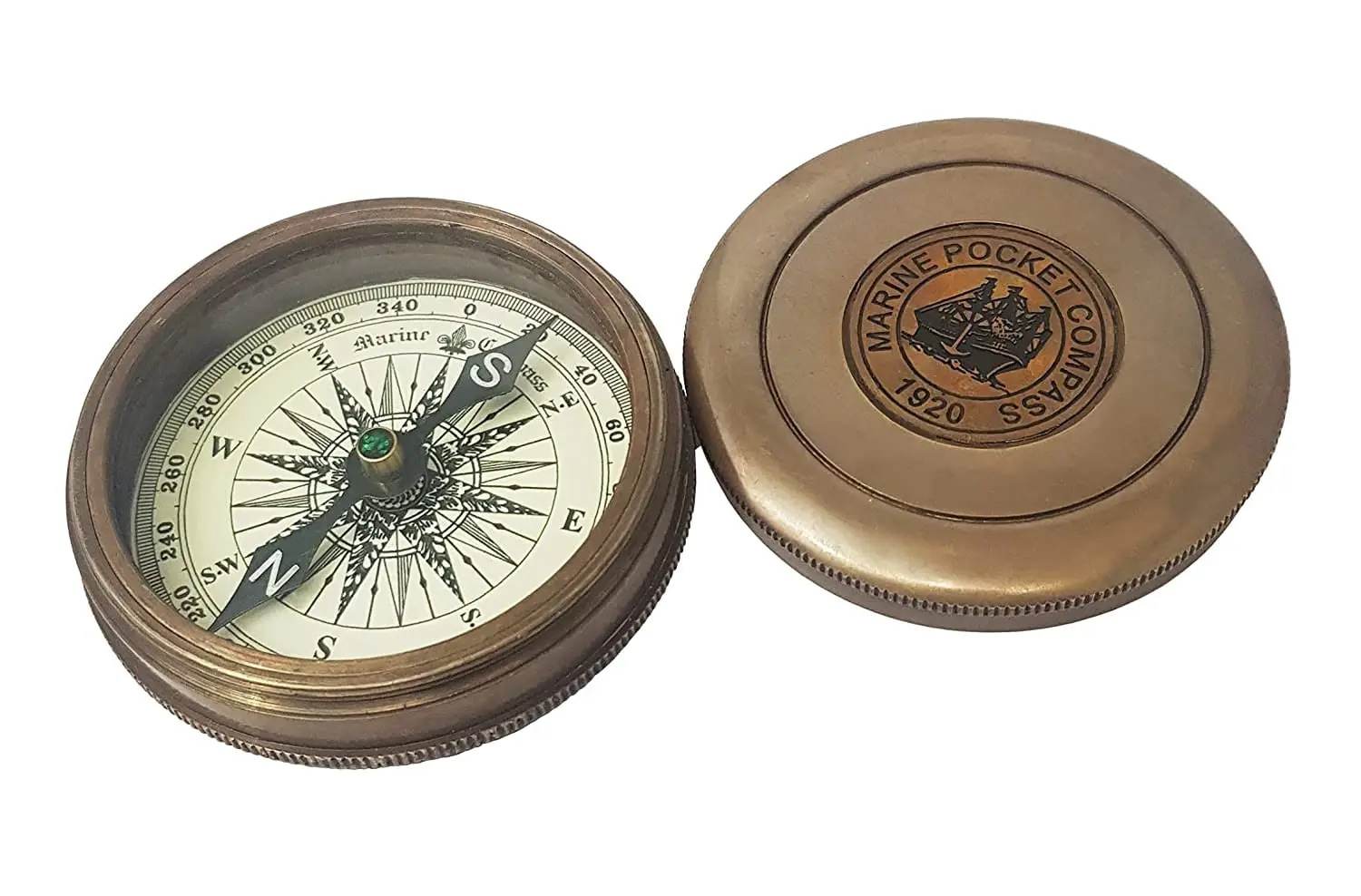 Accent Compass Maritim Sundial Navigation Decoration Brass Antique ...