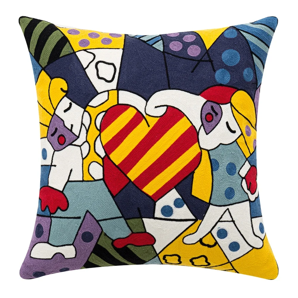 Custom 45*45 Cm 3d Cartoon Embroidery Cushion Cover Home Decor Vintage ...