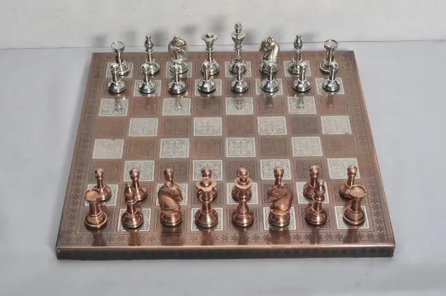 Designer Brass Chess Set - Premium Metal International Chess