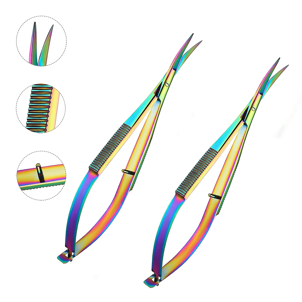 Micro Spring Scissors Custom Logo Stainless Steel For Lashes Extension ...