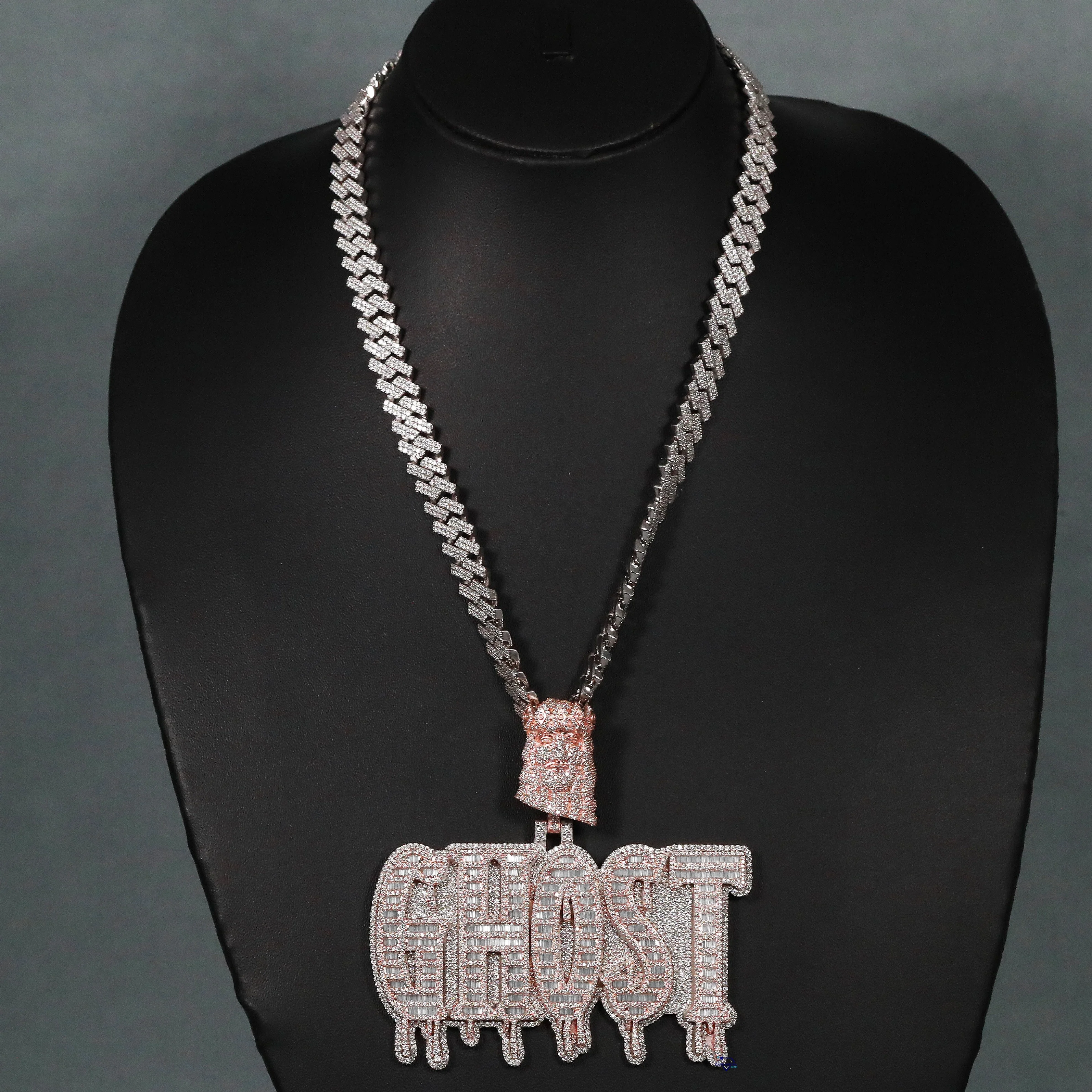 Lab Grown Round Brilliant And Baguette Diamond In 14 Kt Rose Gold With ...