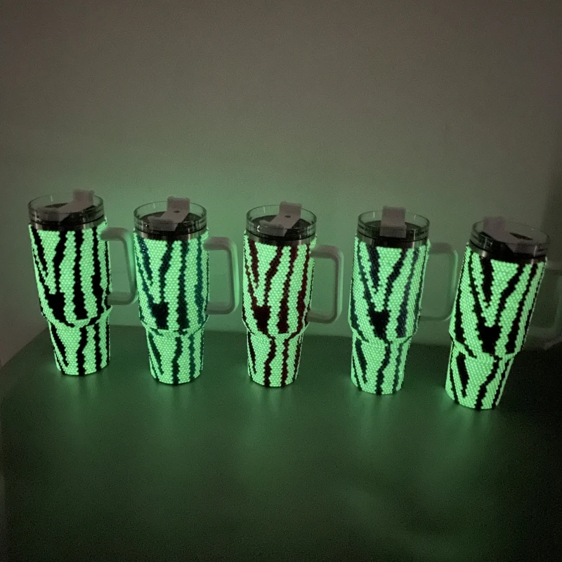 Super Sparkly 40oz Bling Zebra Tumbler With Lid Crystal Tumbler ...