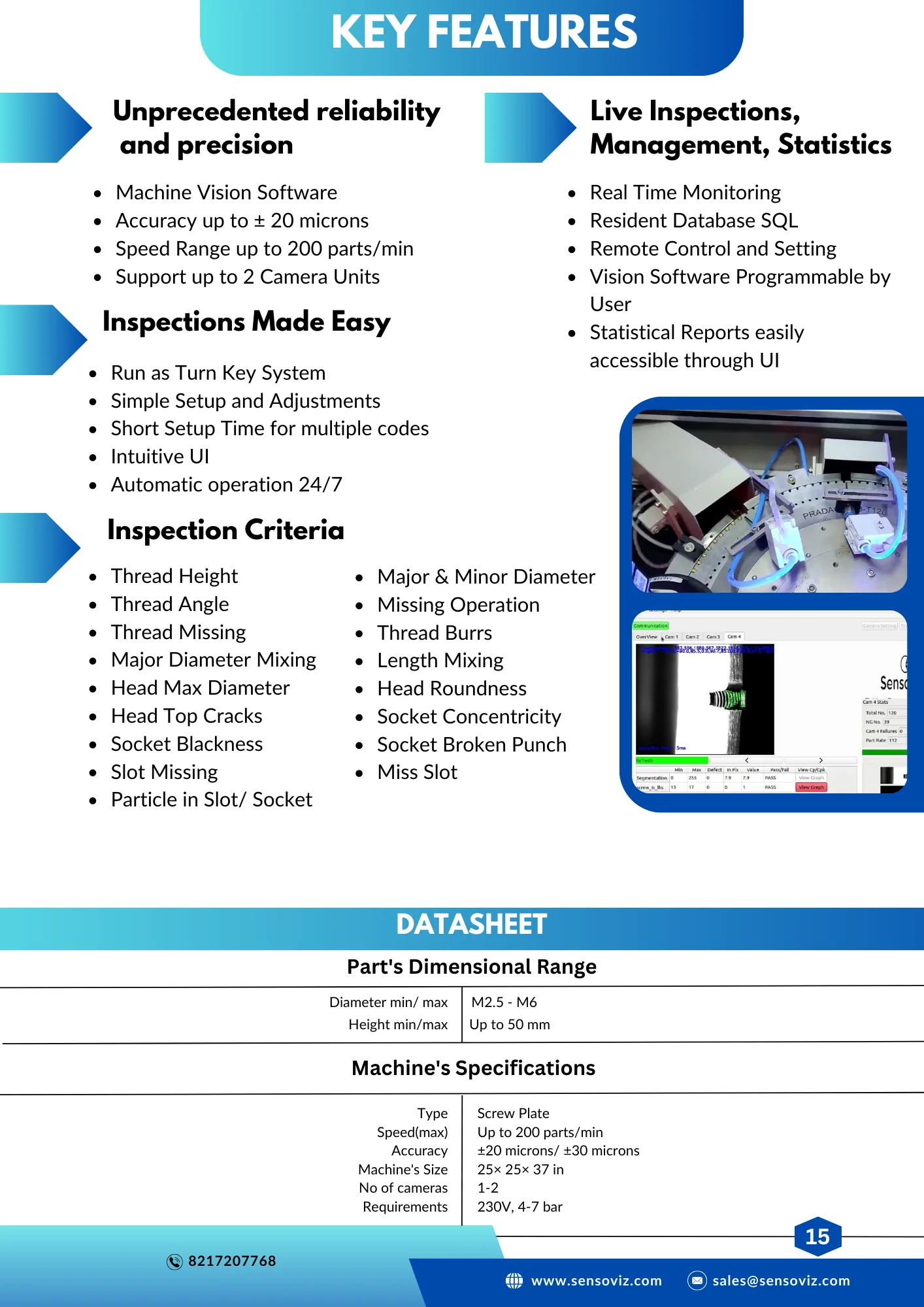 Machine Vision Based Optical Sorting Machine For Fasteners Vision ...
