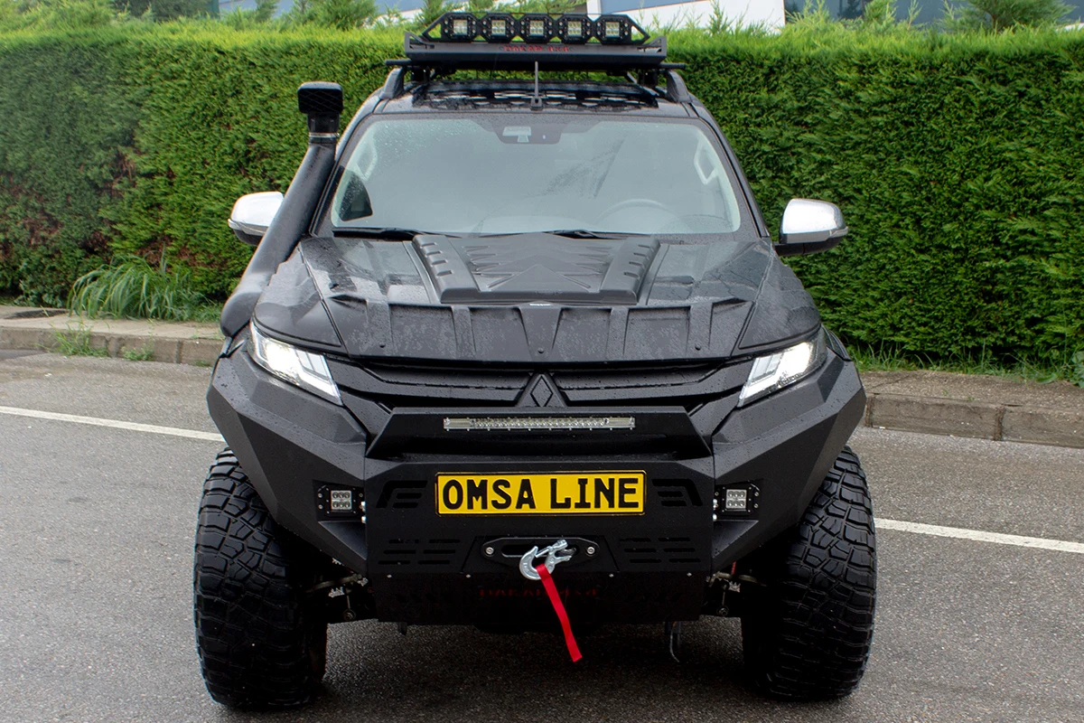 Black Stainless Steel Front Bumper Guard Front Bumper With Led Lights ...