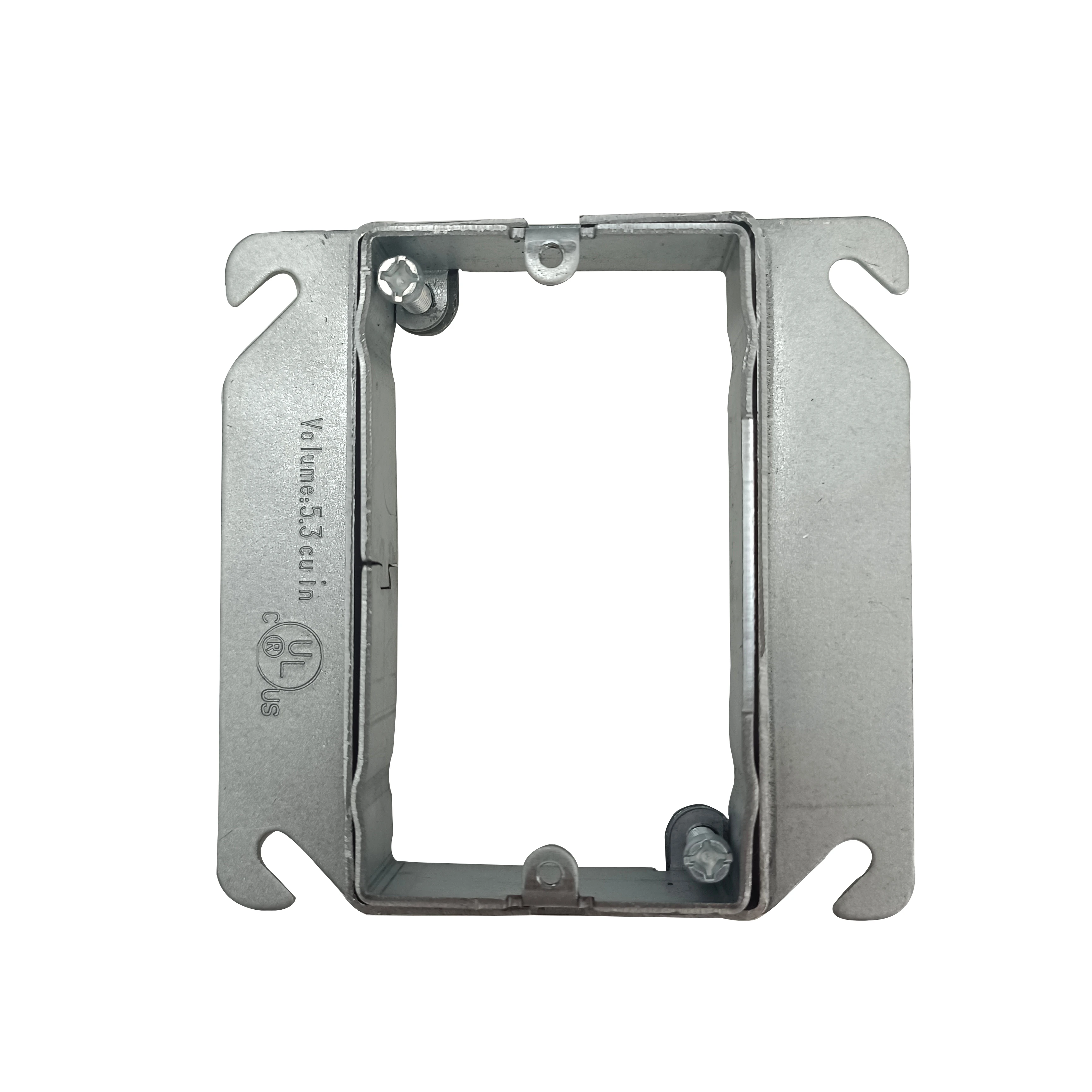 Gray Adjustable Plaster Ring Steel, Single-gang,4" Square Cover, 1 ...