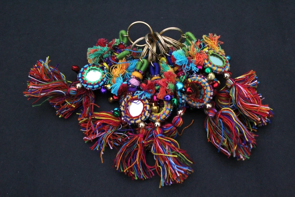 Handmade Decoration Mirror Ethnic Multi Color Tassels Bohemian Unique ...