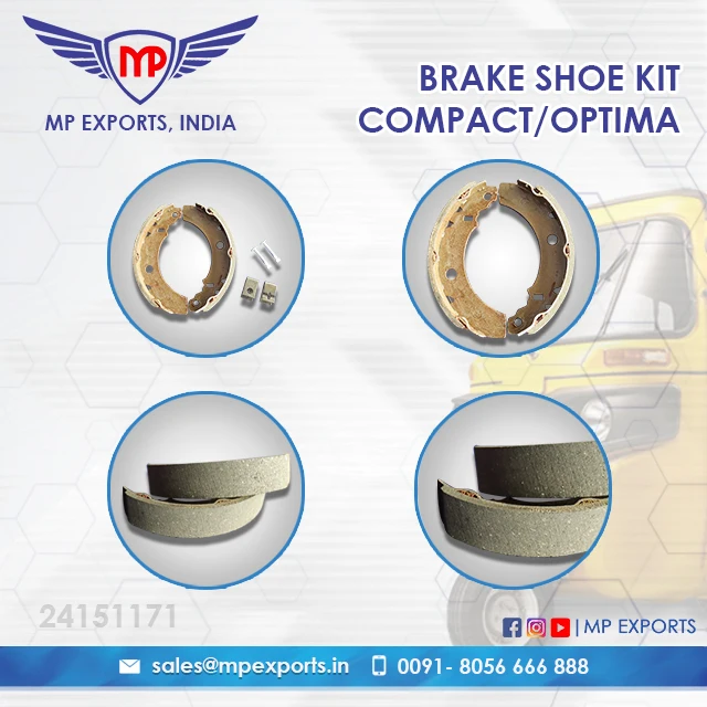 Brake Shoe Kit for Bajaj Optima - GOFOGO Genuine Spares