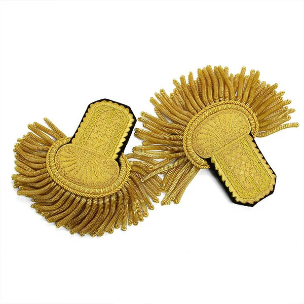 2024 Officer Shoulder Epaulets For Rank Uniform Bullion Wire Trimming ...
