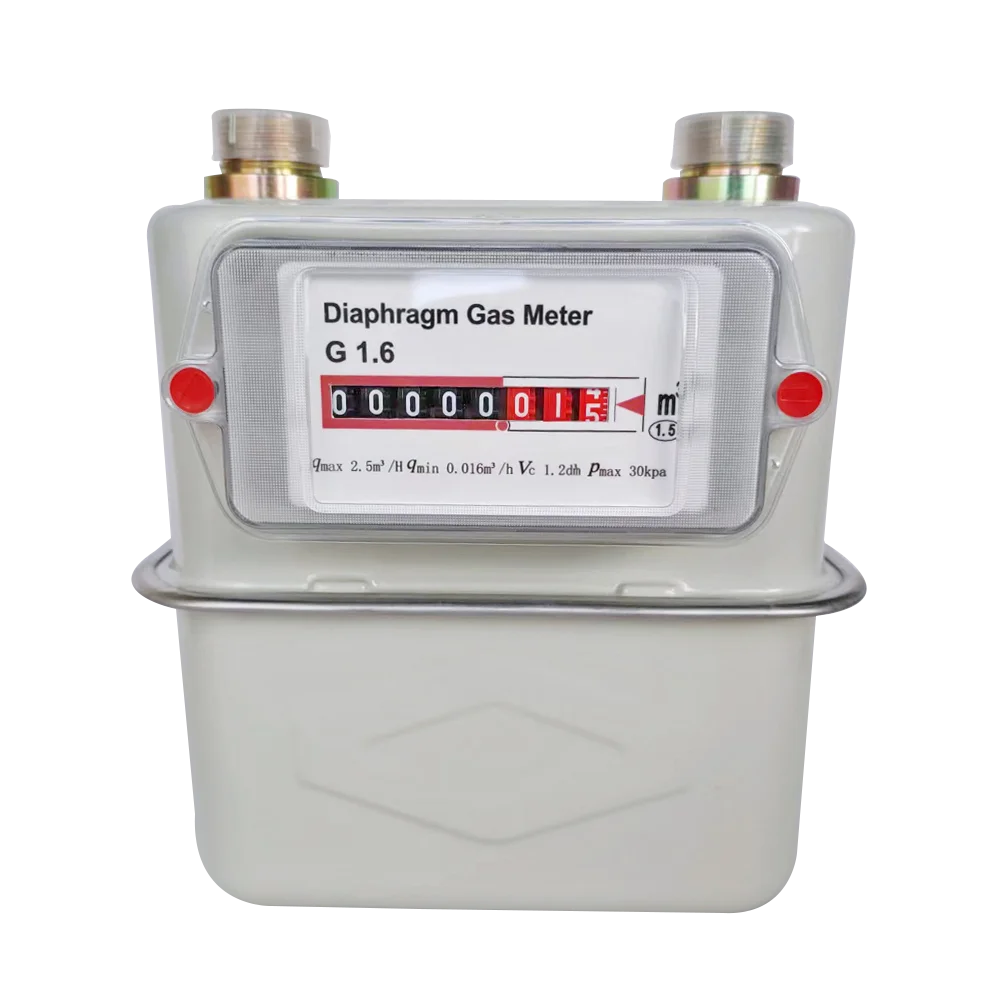 High Sensitivity Mechanical Diaphragm Gas Meter Durable Steel Shell ...
