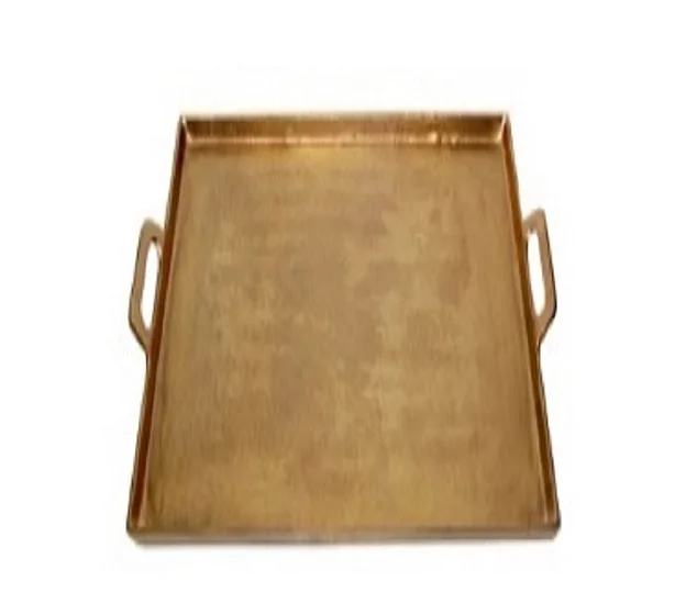 Luxury Modern Style Handmade Copper-Color Aluminium Serving Tray Large ...