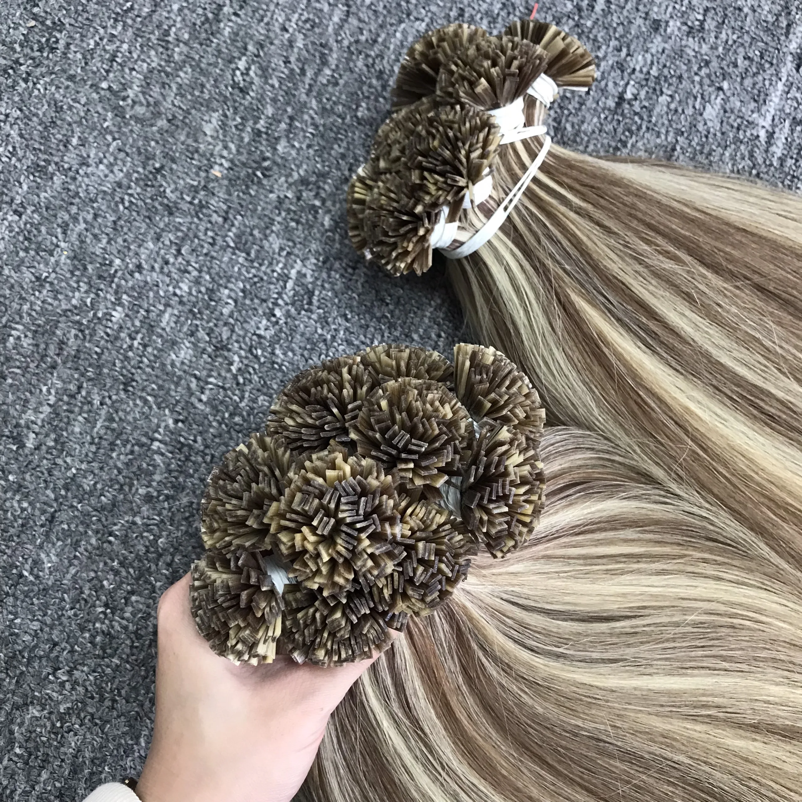 Flat Tip Natural Straight Color Piano Hair Extension Made Of Virgin ...