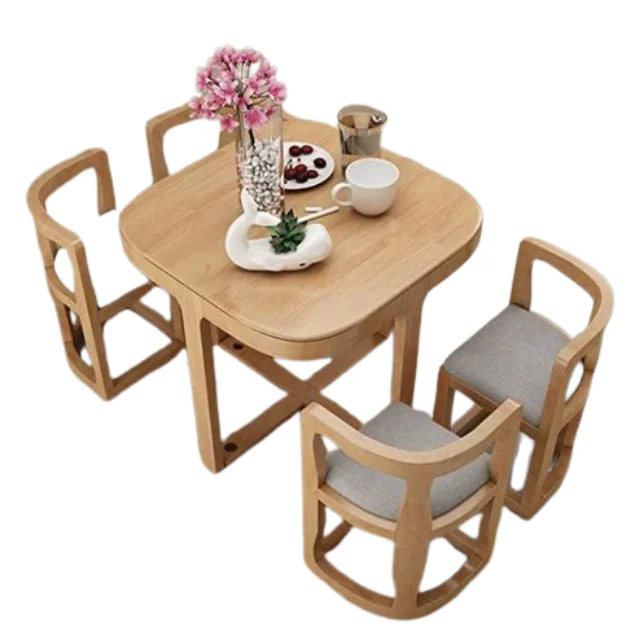 Teak Solid Wood Dining Table And Chairs Set Super Comfortable Dining ...