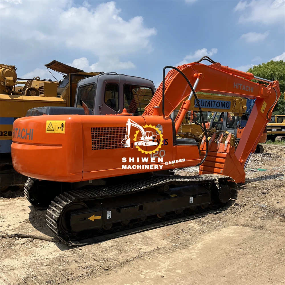 Used Crawler Excavators Hitachi Zx120 12t Big Digger Earth Movingjapan Strong Durability ...