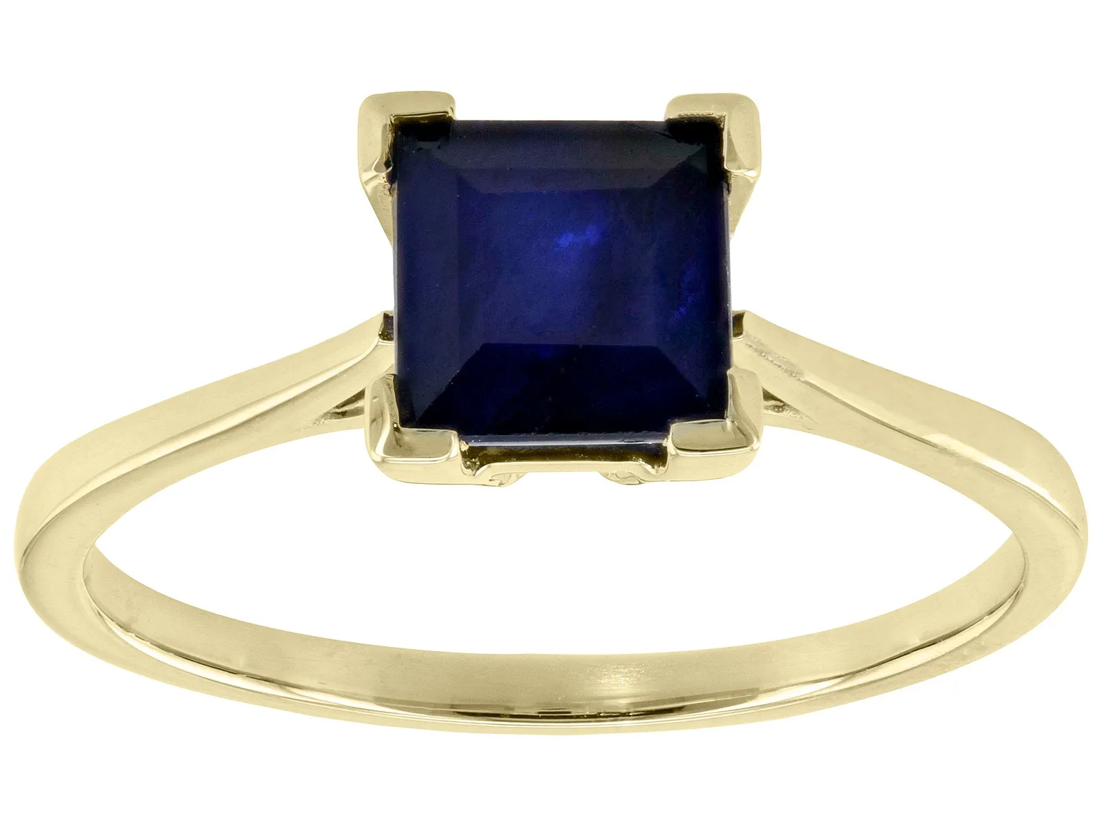Sapphire Elegance: 10k Yellow Gold Solitaire Ring | Timeless ...