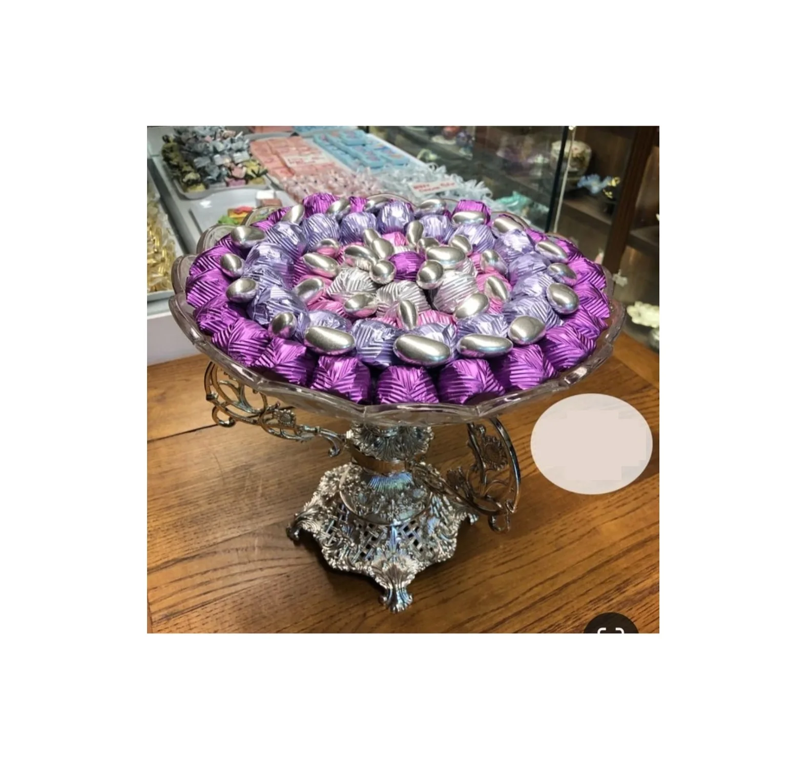 Silver Chocolate Serving Bowl Parties Table Decoration Chocolate ...