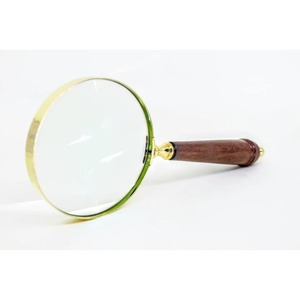 8x Bronze Metal Frame Glass Lens Archeology Magnifying Glass ...