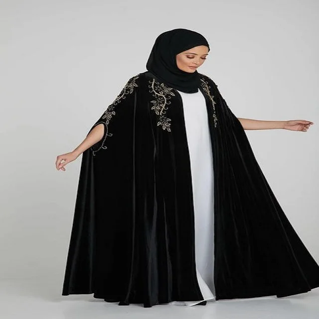 Muslim Fashion Hijab Dubai Abaya Long Dresses Women With Sashes Islam ...