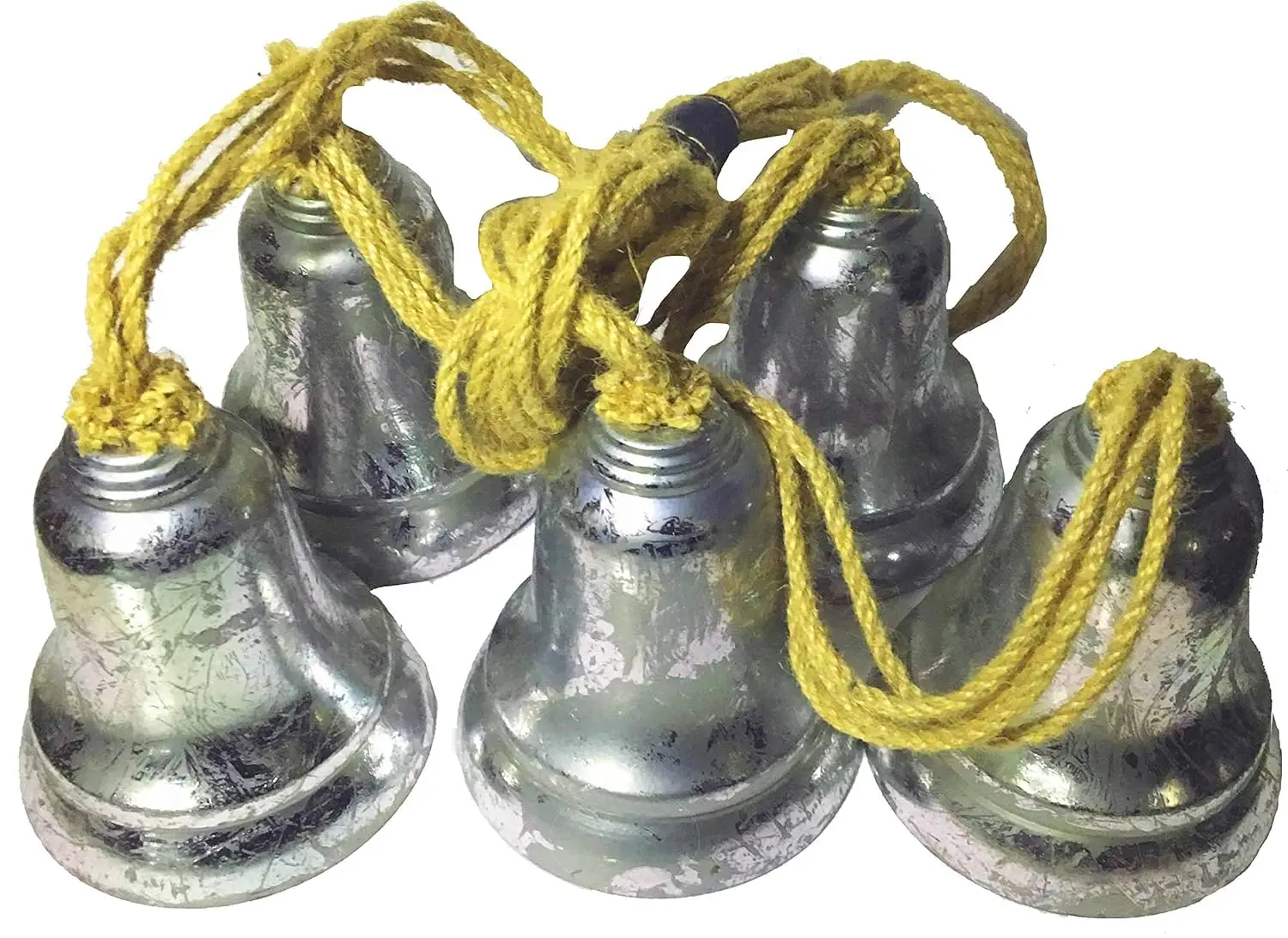 Antique Silver Christmas Jingle Bell Holiday Shaped Ornament for ...