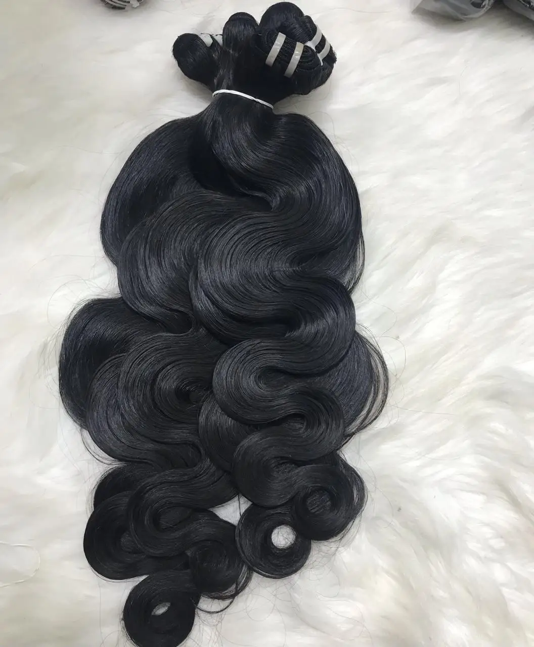 100% Virgin Body Wave Texture Human Hair Extensions No Stretching No ...