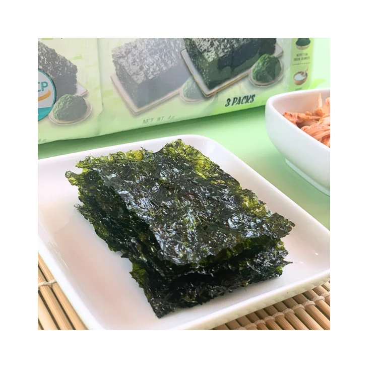 Top Favorite Snack Roasted Seaweed Snack Green 12g Good Price Delicious ...