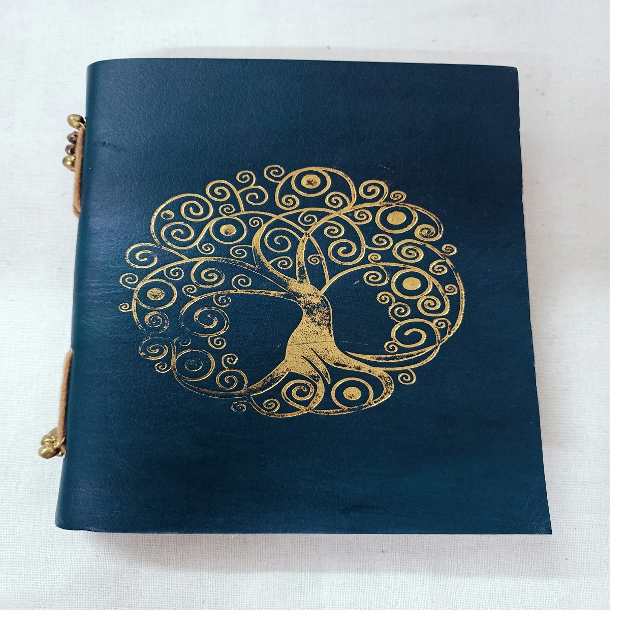 Custom Made Gold Foil Stamped Tree Of Life Leather Journals With Cotton ...