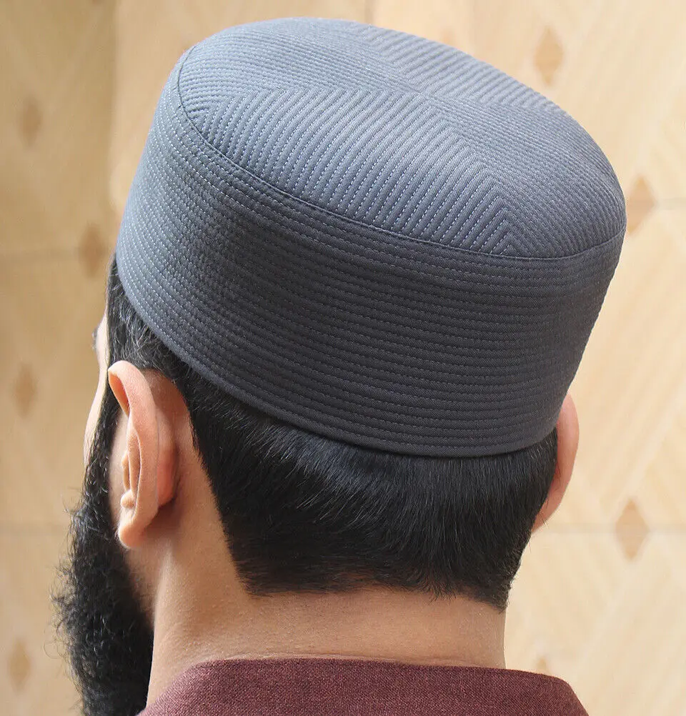 OEM Men's Premium Topi Islamic Muslim Hat Kufi - Dark Grey Best Quality ...