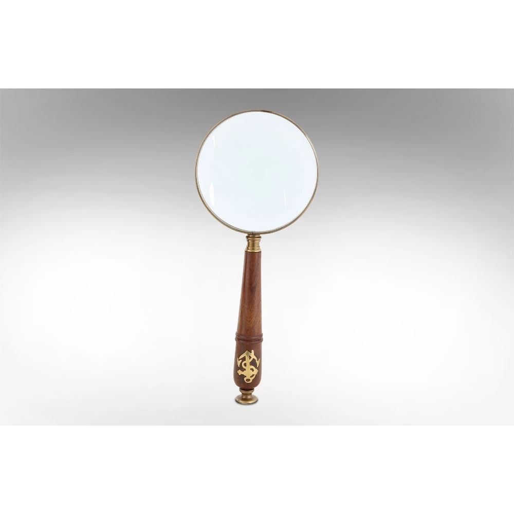 8x Bronze Metal Frame Glass Lens Archeology Magnifying Glass ...