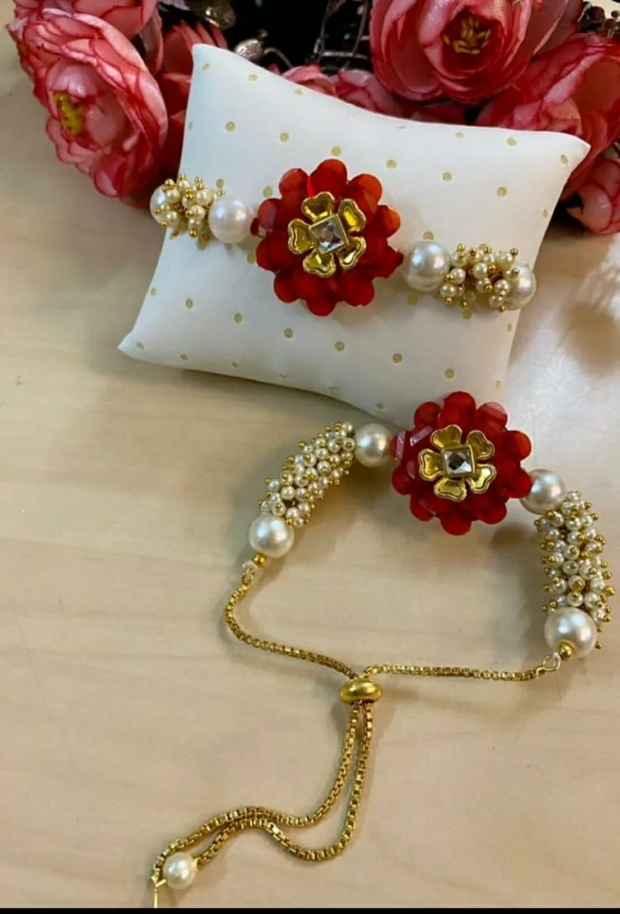 Gtglobal Rose Bhai And Bhabhi Rakhi Flower Designer Rakhi Light Weight ...