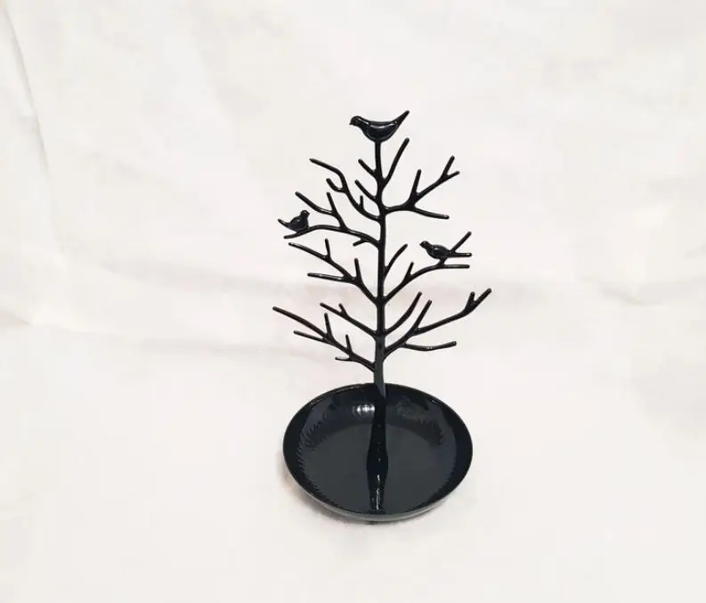 Black Metal Jewellery Stand,Beautiful Tree Design With Ornamental Birds ...