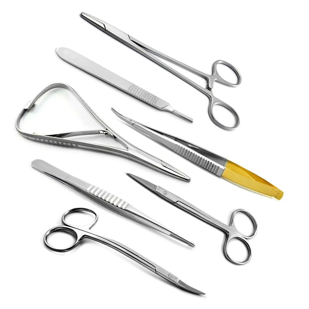 Medical Scissors Dissecting Surgical Suture Practice Tools Kit Toothed ...