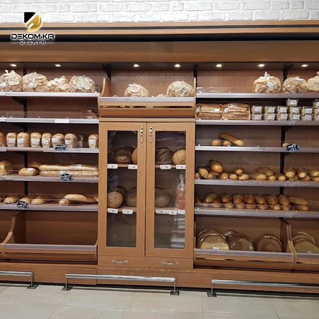 Estantería De Madera Para Panadería,Suministros Para Supermercado ...