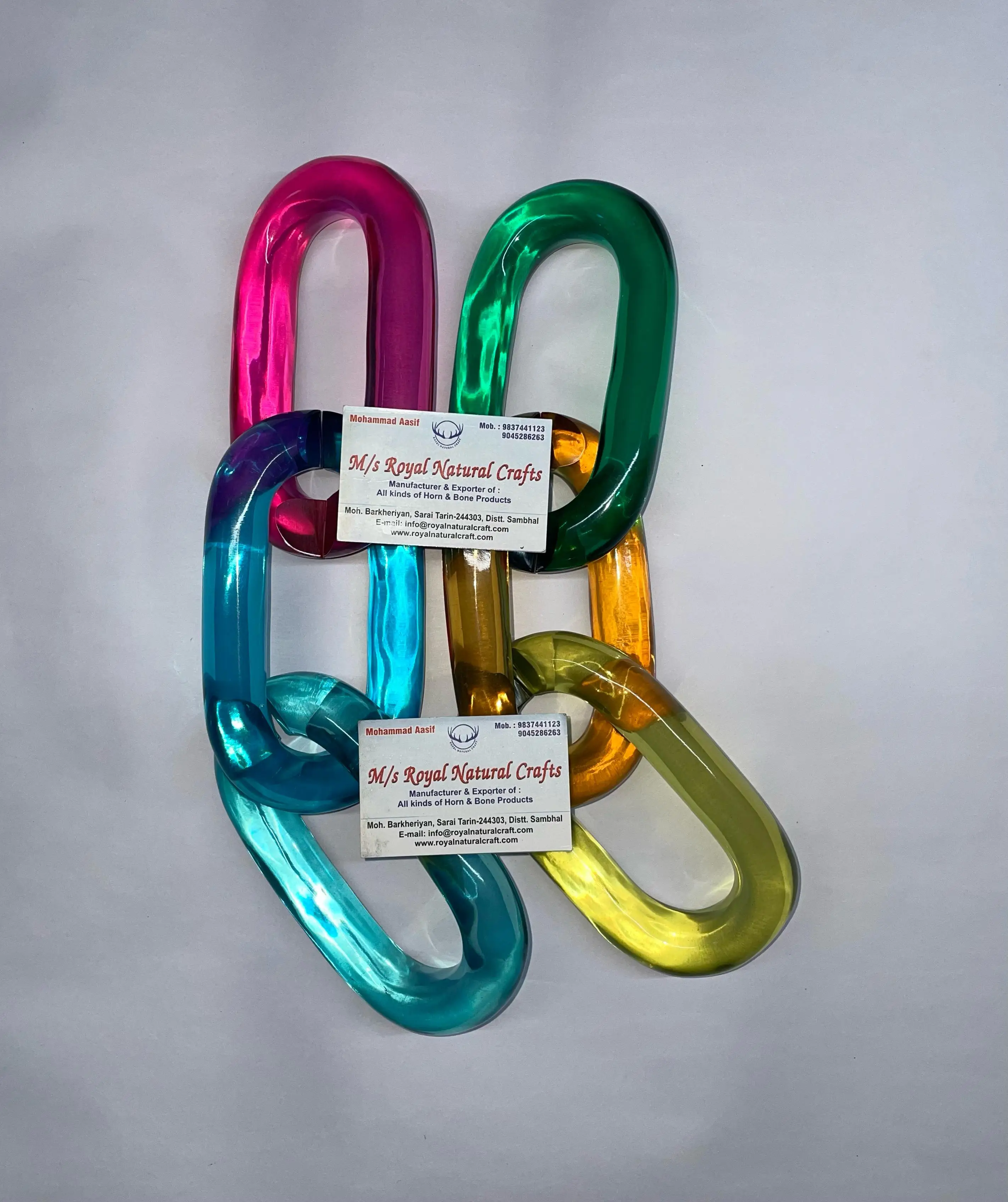 Big Chucky Resin Acrylic Link Chain Wall Art - Multi Colors