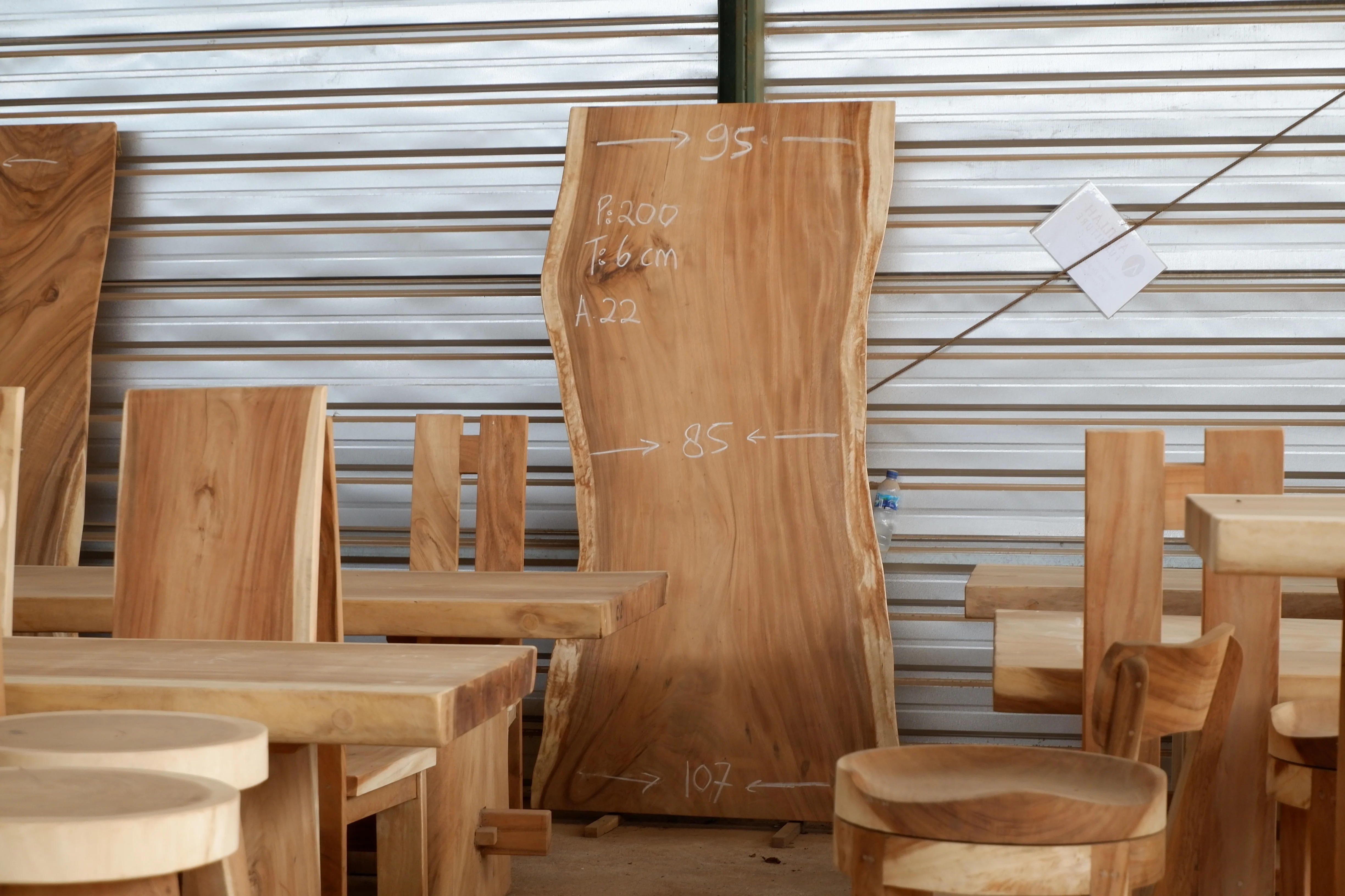 Dining Table From Slab Wood Suar Wood Topa Table For Restaurant ...