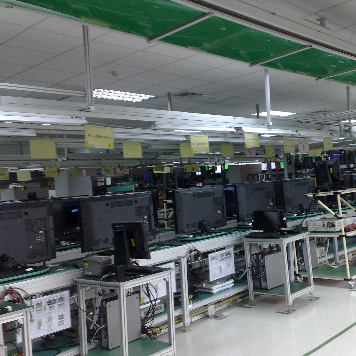 Automatic Lcd Tv Assembly Line Equipment Belt Conveyor Tv Production ...