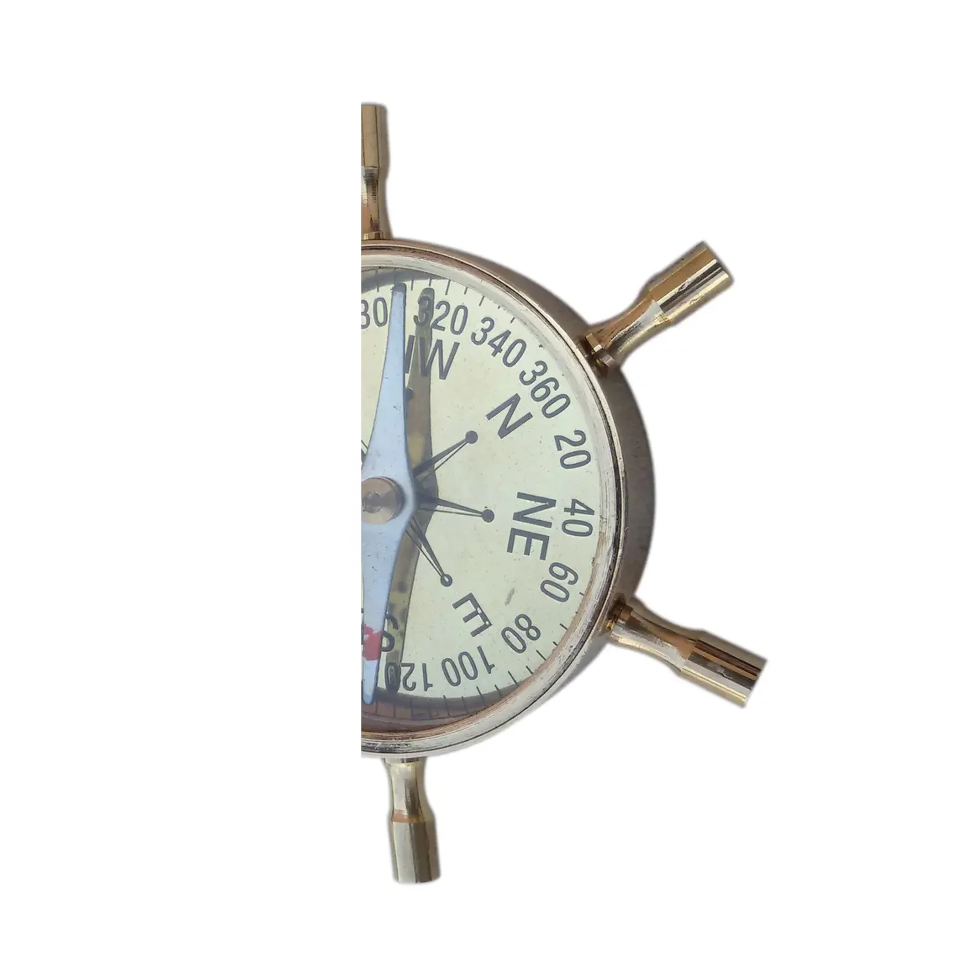 Beautiful Nautical Brass Ship Wheel Desk Compass Vintage Maritime Home ...