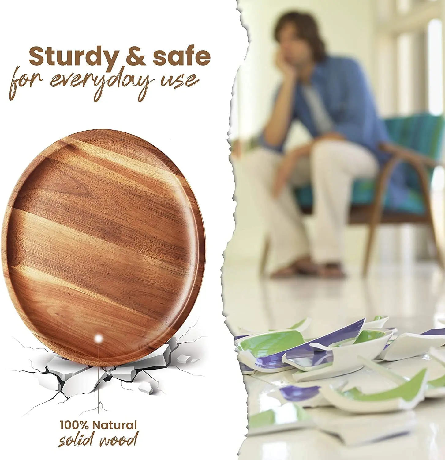 Wholesale Acacia Wood Dinner Plate Acacia Wood Dinner Plate For Decor ...