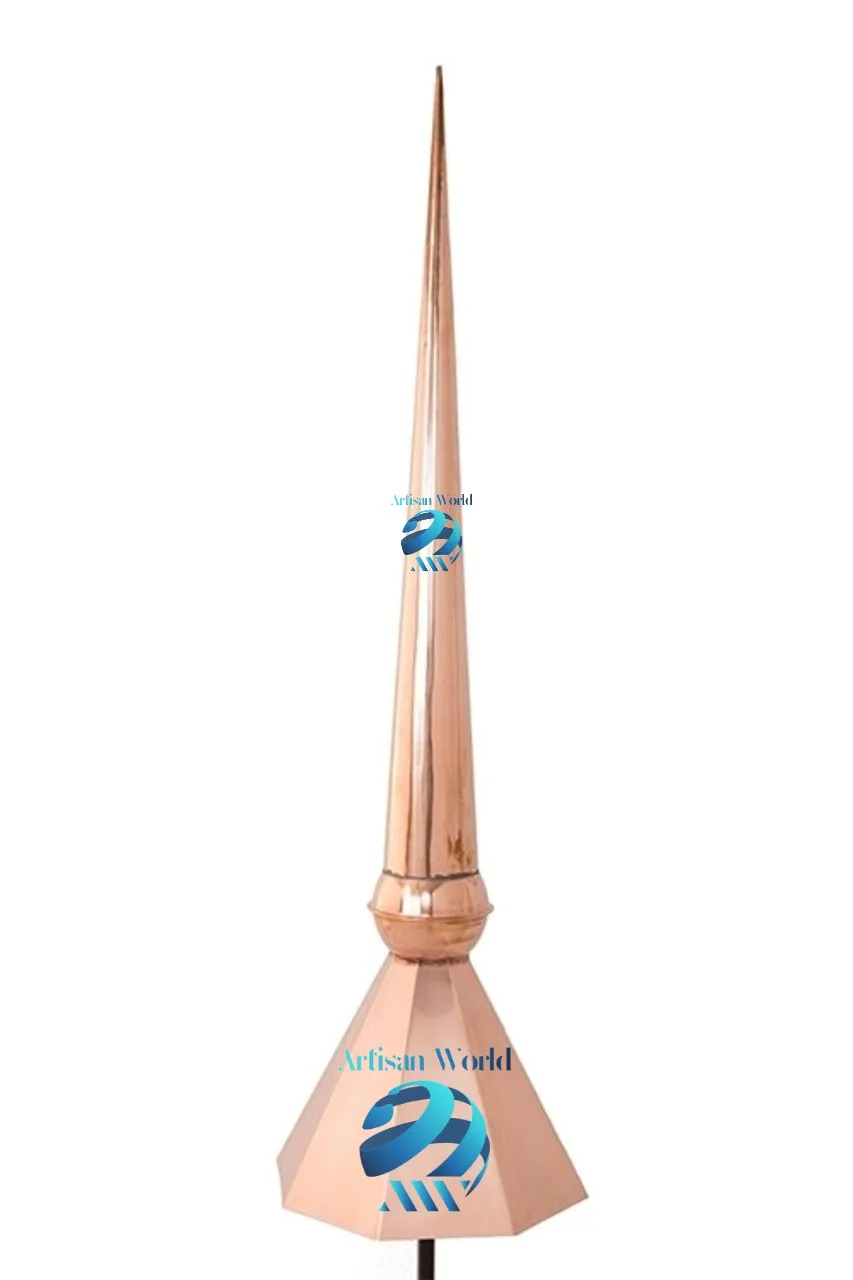 Cone Shape Top Copper Finial With Octagon Roofcap Base Custom Design ...