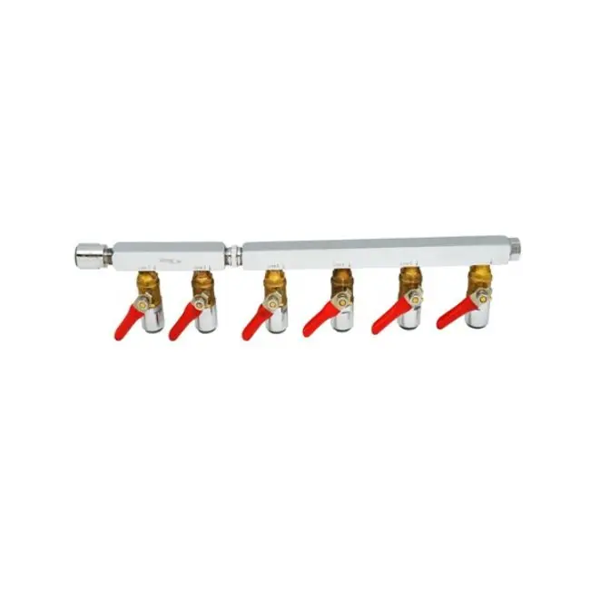Air Gas Distributor 3/8" Push In 2/3/4/6 Way With Fittings And Without ...