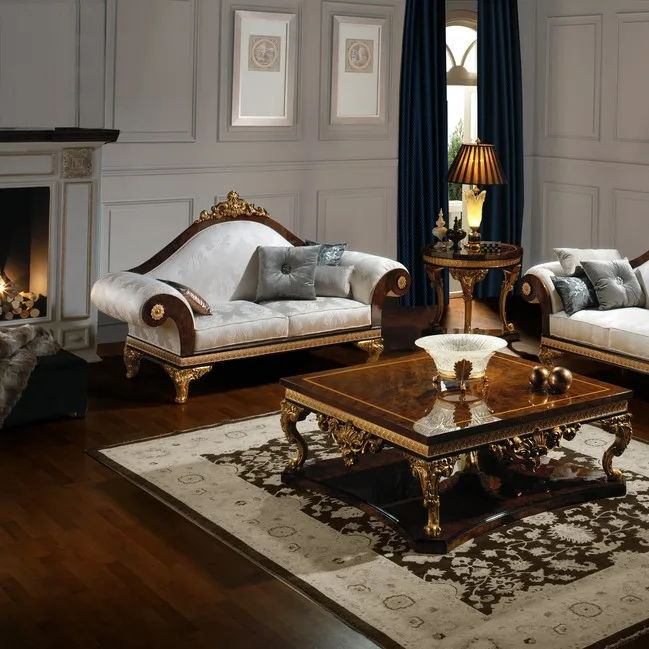 Sofa Furniture Set Made Teak Wood Solid For White Color Living Room ...