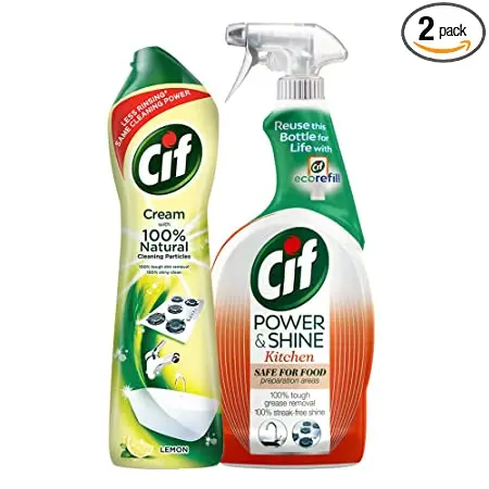 Cif Cream Multi Purpose Cleaner,Pink Flower - 16.9 Fl Oz / 500 Ml X 3 ...