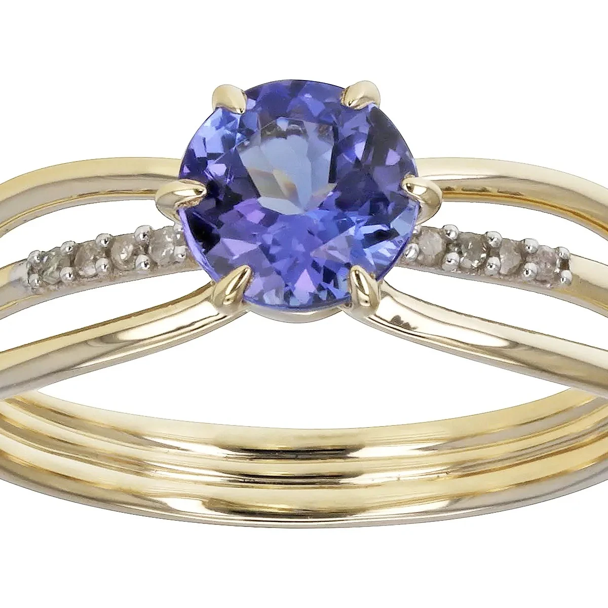 Twilight Sparkle: Blue Tanzanite 10k Yellow Gold Ring | A Dazzling ...
