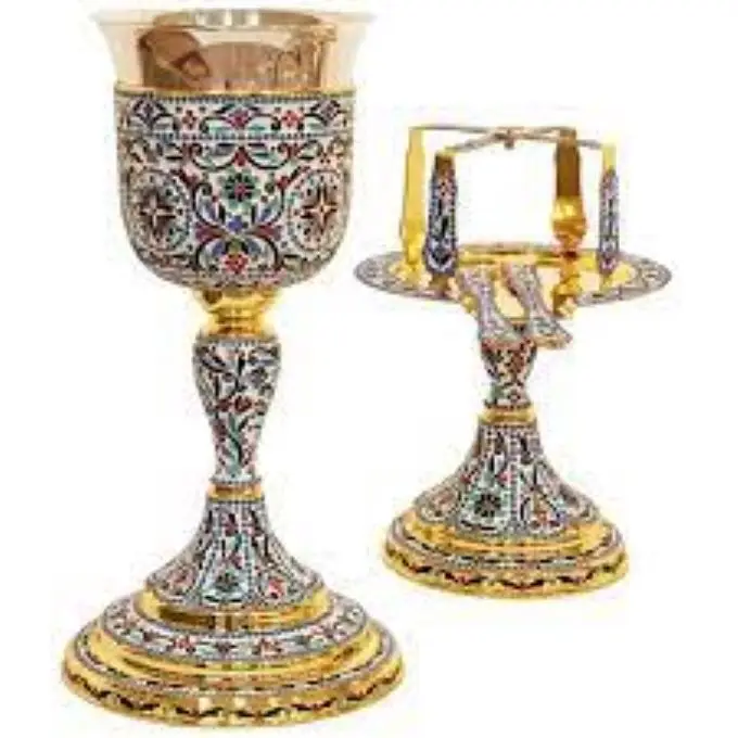 Vine Embossed Priest Chalice And Paten Set Church Eucharist Sacrament ...