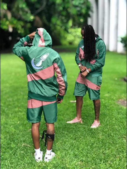 Mens Jogging Suits Windbreaker Sets Double Striped Tracksuit ...