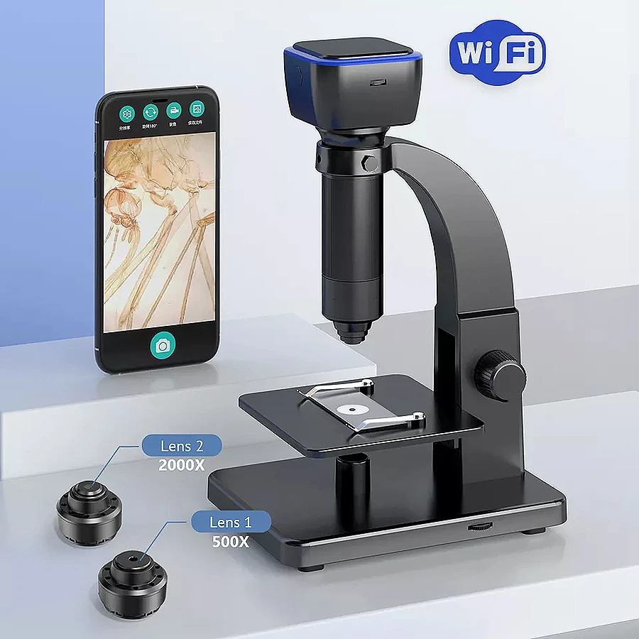 2000X HD Digital Microscope with Wifi & LED Illumination
