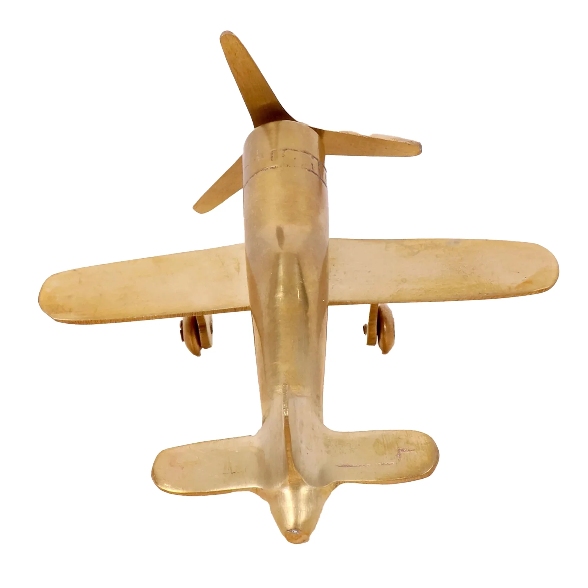Vintage Solid Brass Propeller Airplane Small Metal Airplane For Gift ...