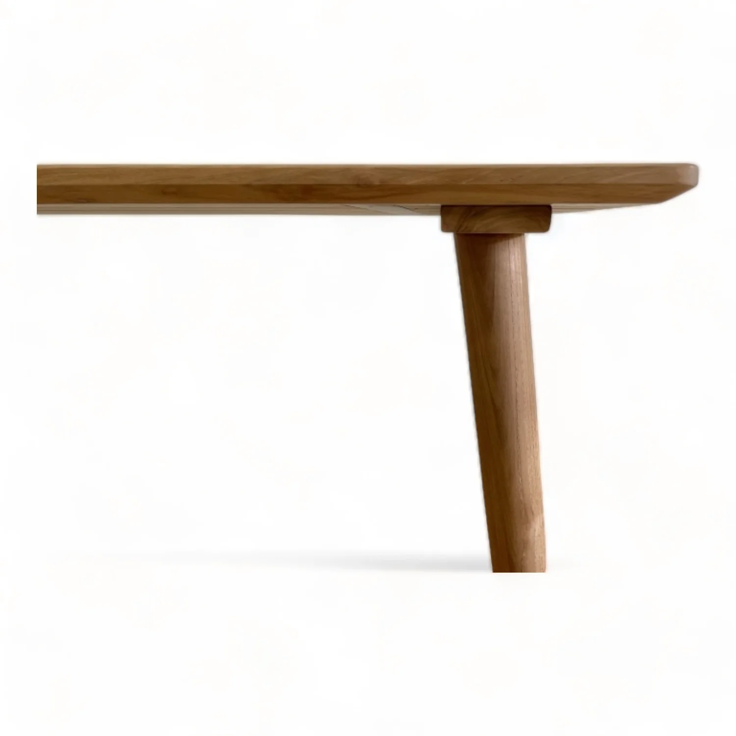 Teak Wood Furniture Round Legs Dining Table For 6 Chairs Modern Luxury ...