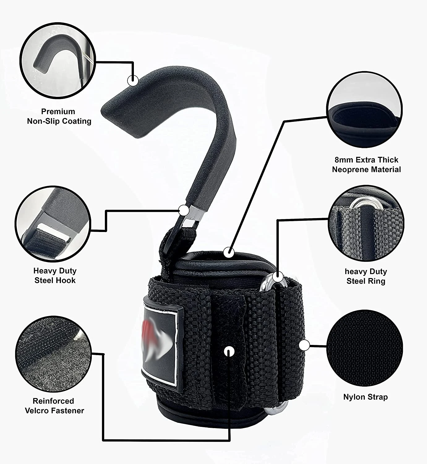 Heavy Workout Neoprene Hooks / Wholesale Gym Fitness Wear Exercise ...