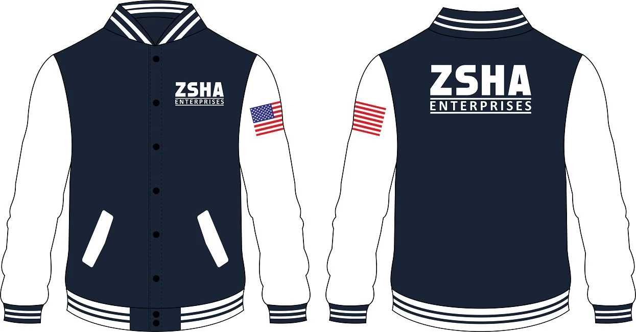 Varsity College Letterman Jacket Customize Logo Embroidery Body Sleeve ...