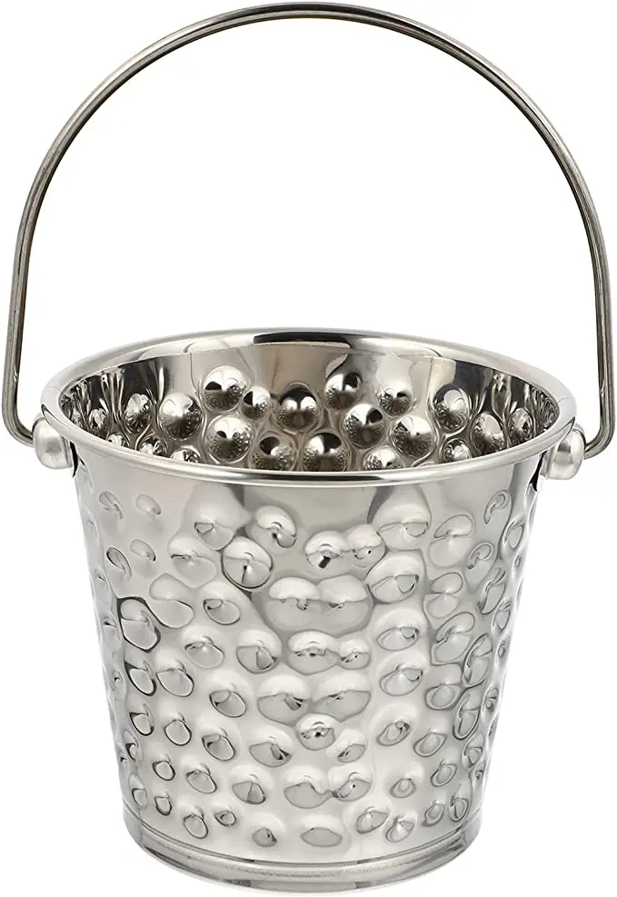 Customized Handmade Metal Black Ice Cube Bucket For Home Kitchen Ice ...